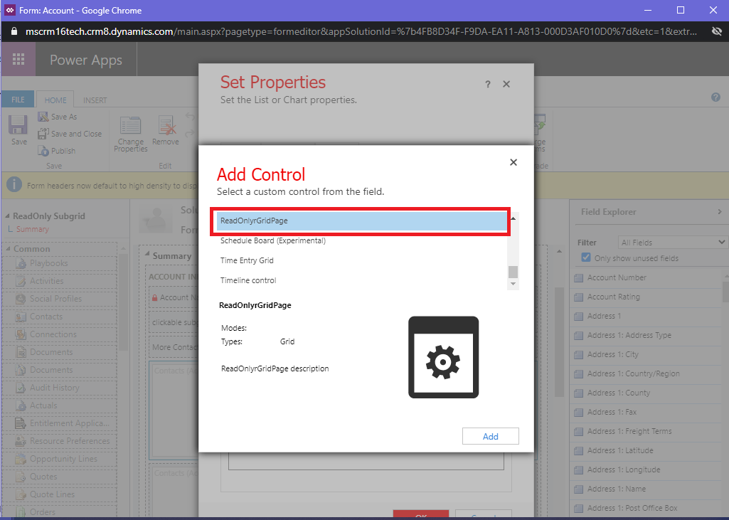 ReadOnly Subgrids in MS CRM – CRM 16 Tech