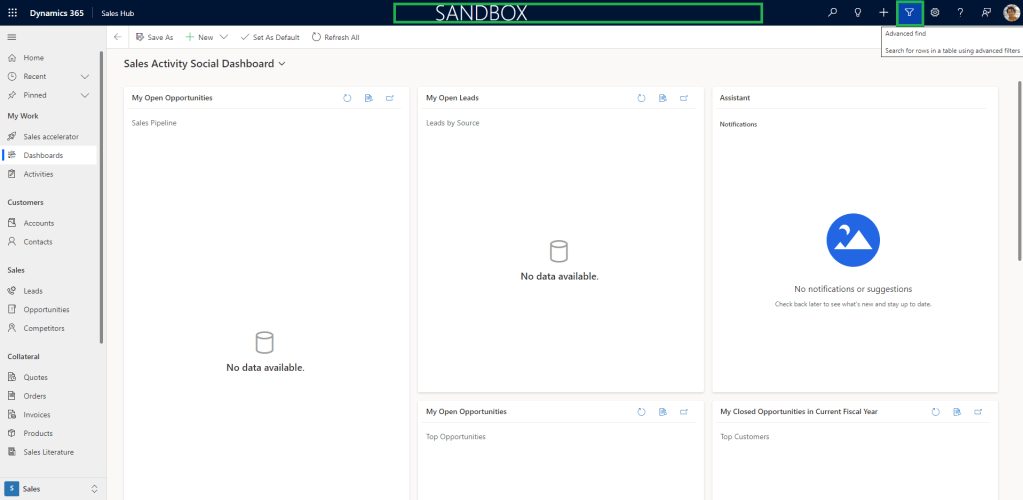 MS Dynamics 365 CE(CRM) : Advanced find not visible anymore / Learn ...
